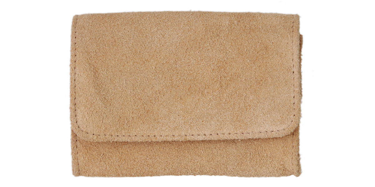 Leather Stand Up Tobacco Pouch Suede | Smokingpipes.com