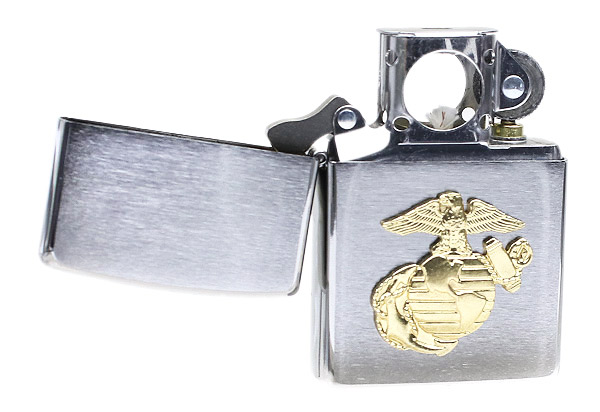Lighters Zippo Pipe Lighter - Marines Crest Brushed Chrome
