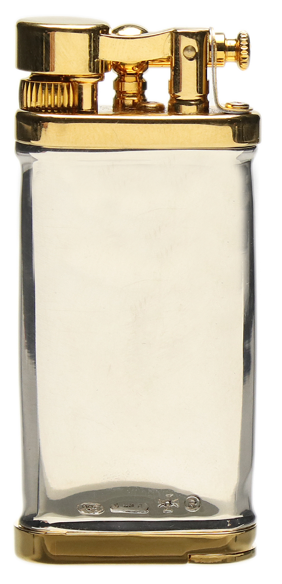 Lighters Sillems Old Boy Silver/Gold Pipe Lighter