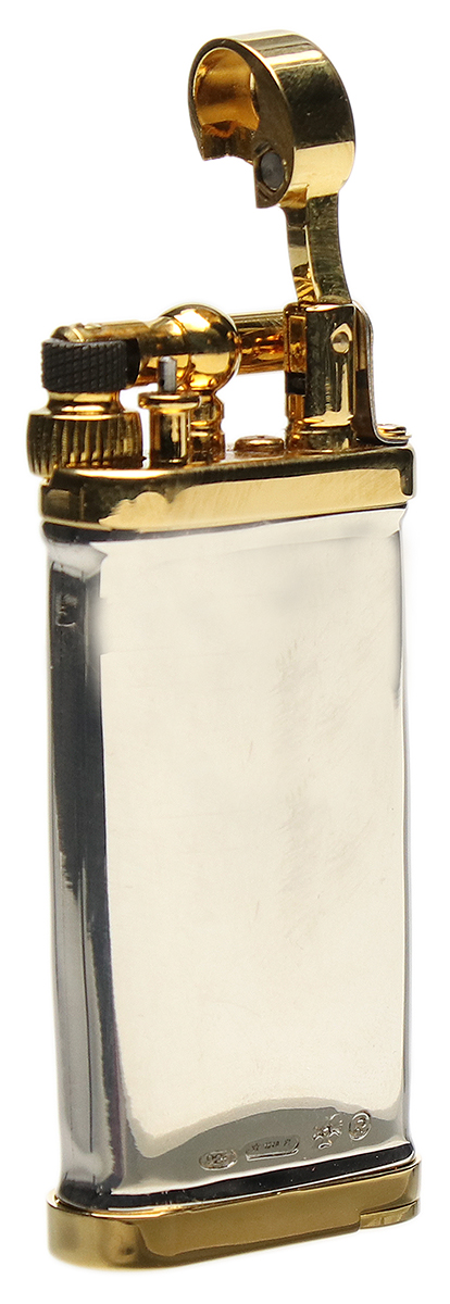 Lighters Sillems Old Boy Silver/Gold Pipe Lighter