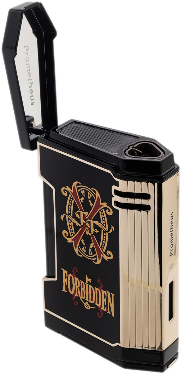Magma T Black Lacquer and Gold Lighter - Prometheus