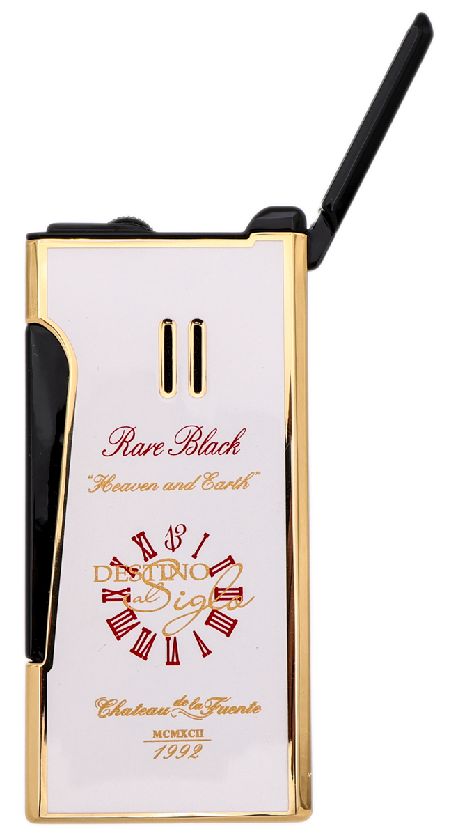 Retro Flint White on Gold Lacquer Lighter - Prometheus