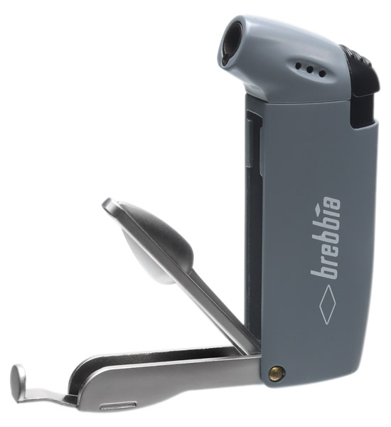 Bowl Flame Pipe Lighter Grey - Brebbia | Smokingpipes.com