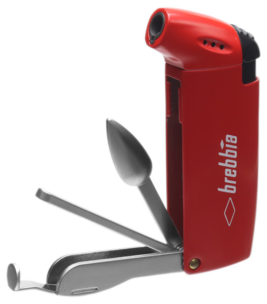Bowl Flame Pipe Lighter Red - Brebbia | Smokingpipes.com