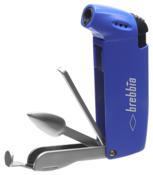 Bowl Flame Pipe Lighter Blue - Brebbia | Smokingpipes.com