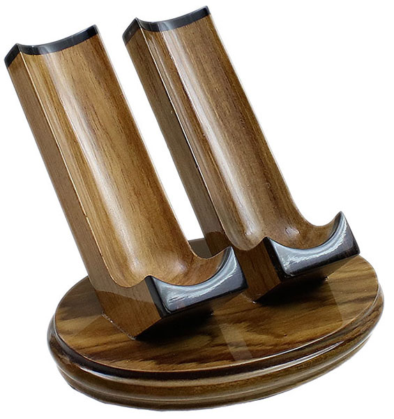 Stands & Pouches Woodmere 2 Pipe Stand Teak | Buy Stands & Pouches Pipe ...
