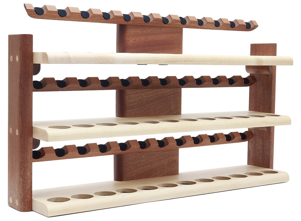 Neal Yarm 36 Pipe Three Tier Pipe Stand Mahogany and Maple ...