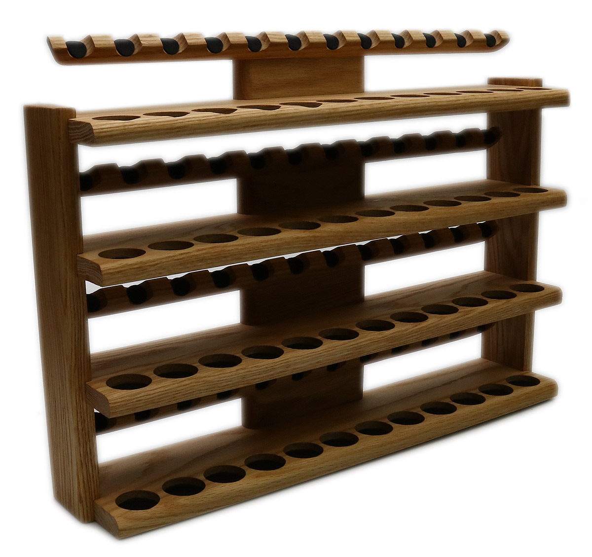 48 Pipe Four Tier Pipe Stand Oak - Neal Yarm | Smokingpipes