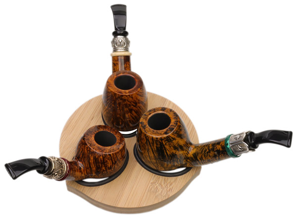 Bamboo 3 Pipe Stand - Neerup Accessories | Smokingpipes