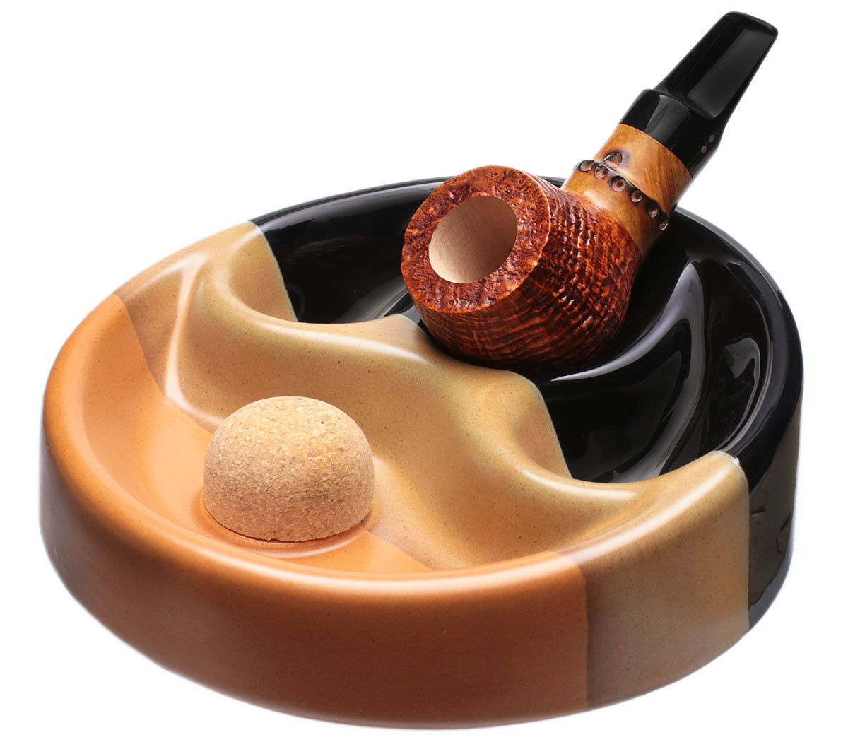 Ceramic 3 Pipe Ashtray (Made in Italy) | Smokingpipes.com