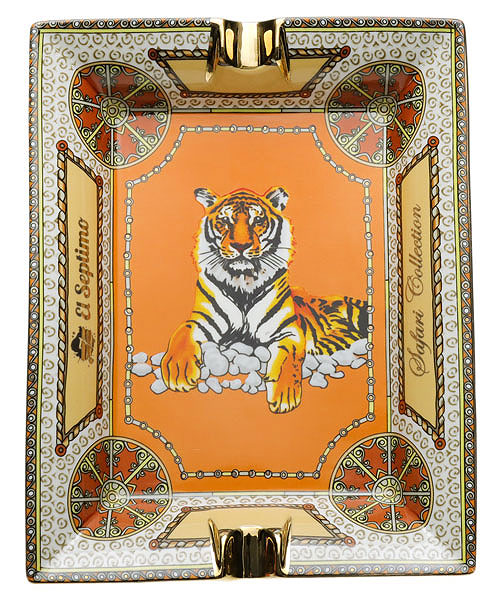 Safari Collection Tiger Ashtray - El Septimo Cigars