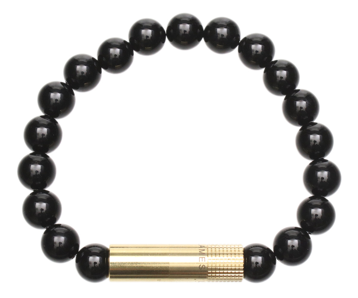 Punch Bracelet Brass Onyx Small - Les Fines Lames