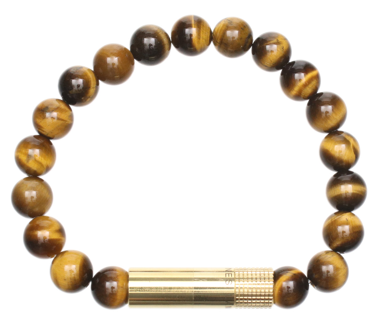 Punch Bracelet Brass Tigerseye Large - Les Fines Lames