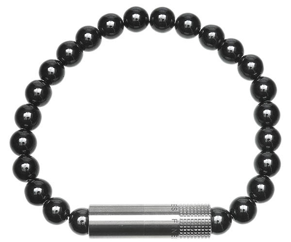 Punch Bracelet Stainless Steel Hematite Large