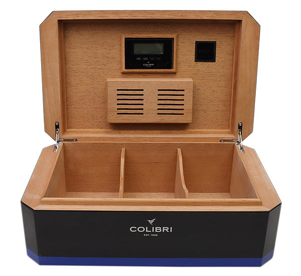 Humidors & Travel Cases Colibri Rally Humidor Black and Blue