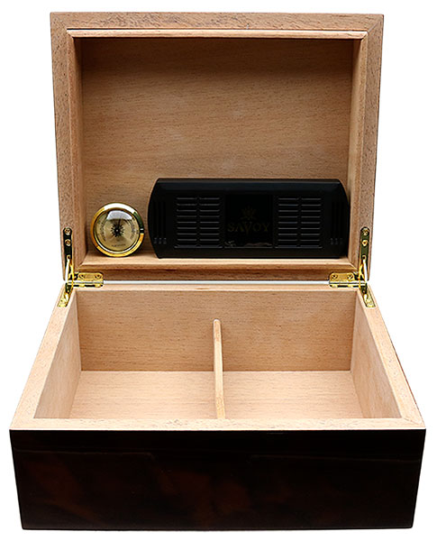 Walnut Small Humidor - Savoy | Smokingpipes.com