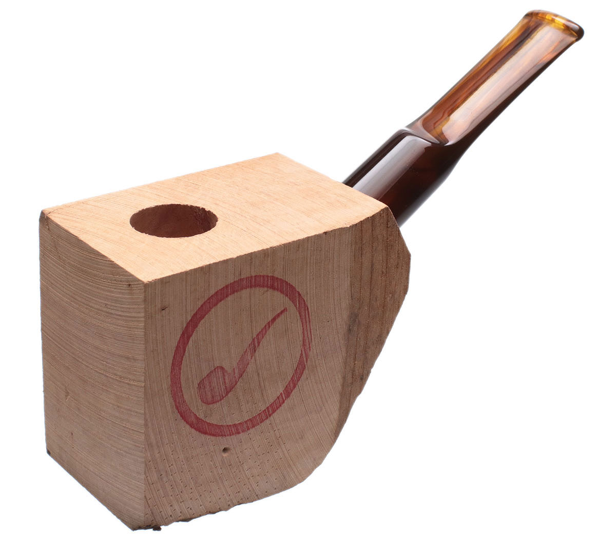 Ebauchon Briar Pipe Kit Amber Acrylic Stem-Bent | Smokingpipes.com