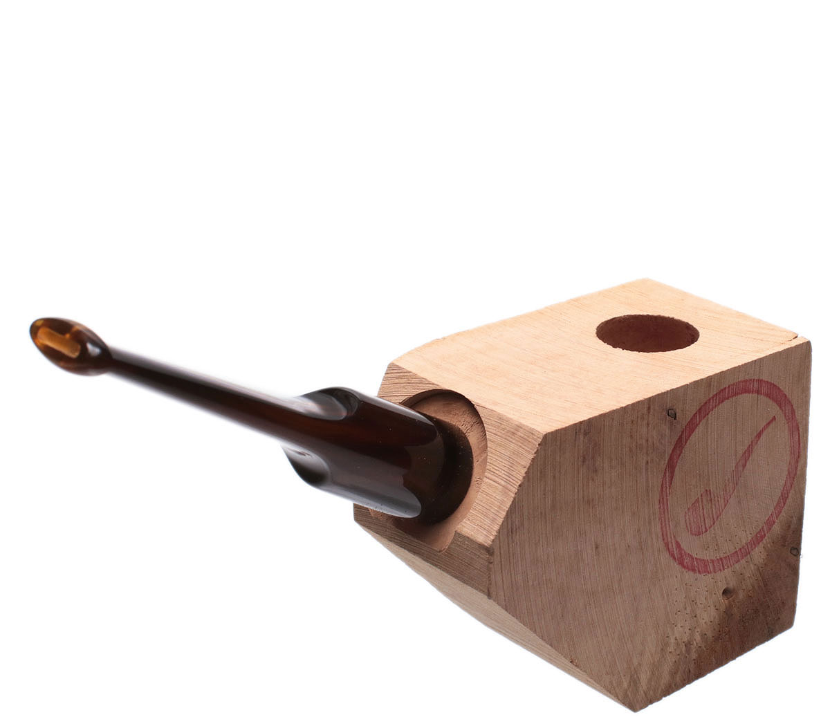 Ebauchon Briar Pipe Kit Amber Acrylic Stem-Bent | Smokingpipes.com