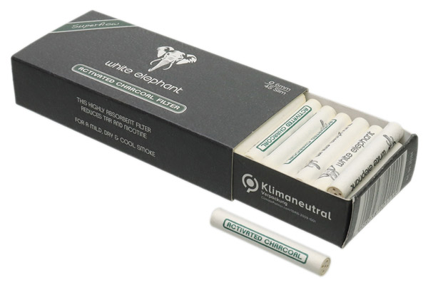 6mm Charcoal Filters (45 Count) - White Elephant Pipes