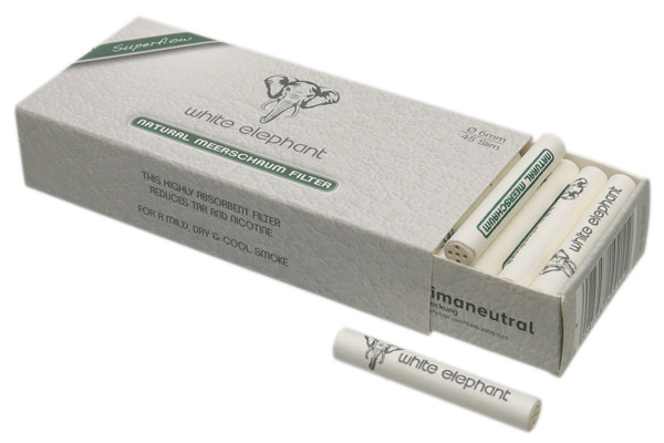6mm Meerschaum Filters (45 Count) - White Elephant Pipes