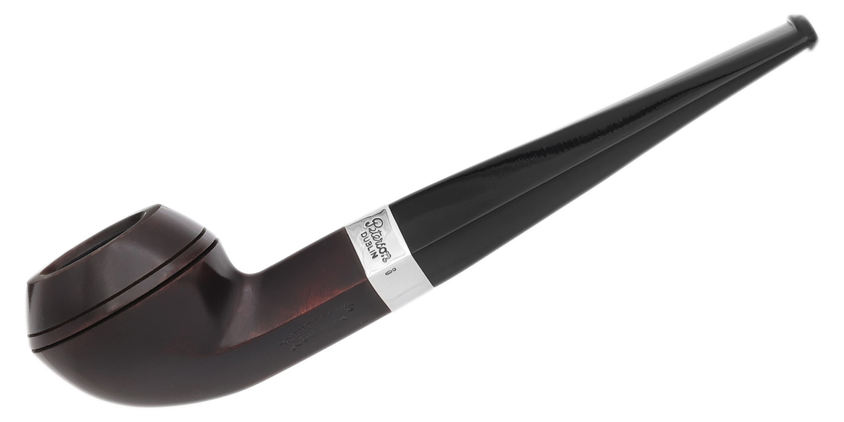 Peterson Junior Sandblasted Silver Mounted Straight Bulldog Fishtail