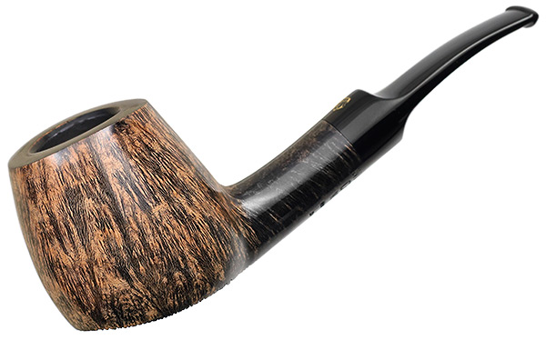 Winslow: Crown Partially Rusticated Bent Brandy (Viking) Tobacco Pipe