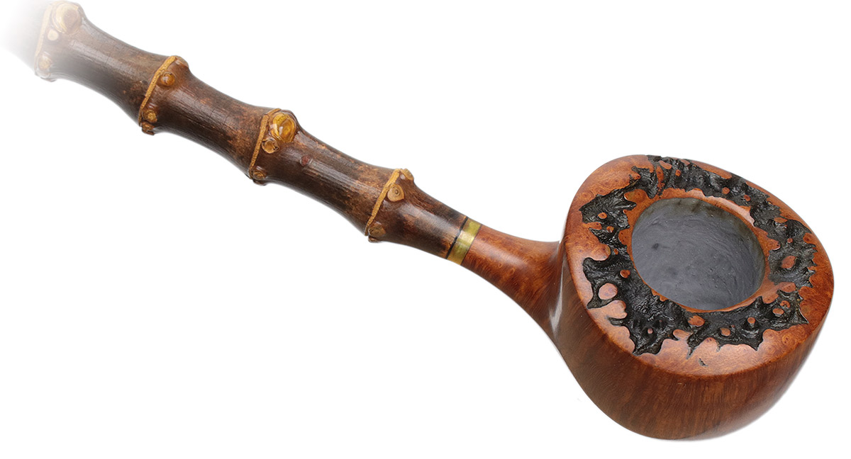 Tokutomi Smooth Pot with Bamboo (Hiro) (with Tamper and Stand)