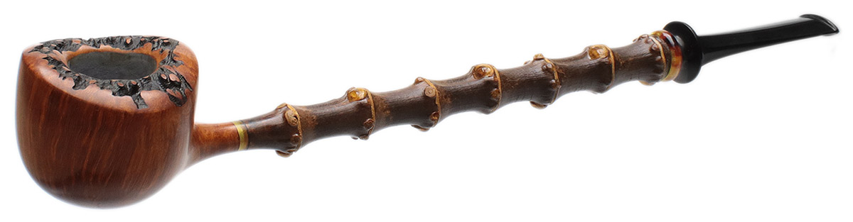 Tokutomi Smooth Pot with Bamboo (Hiro) (with Tamper and Stand)