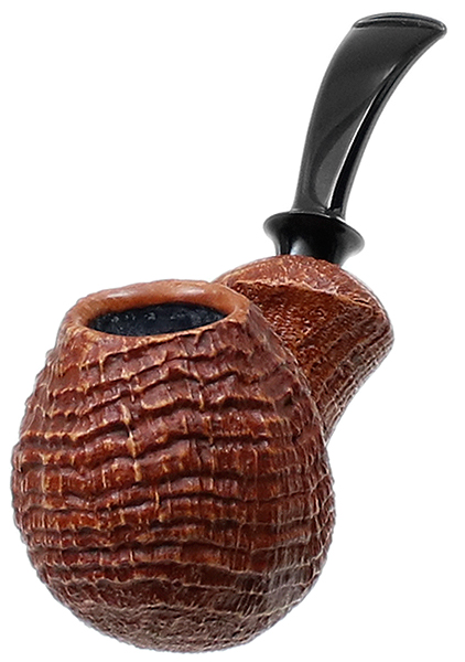 Lasse Skovgaard: Sandblasted Bent Brandy Tobacco Pipe