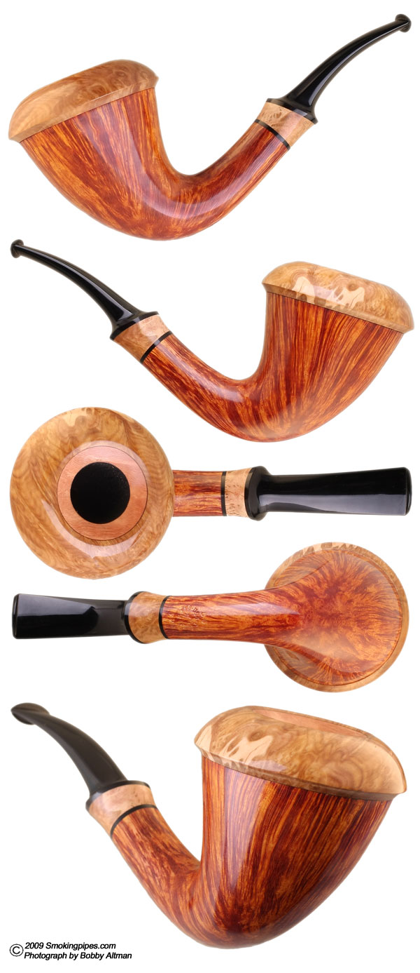 J. Alan Pipes Smooth Calabash with Brown Mallee