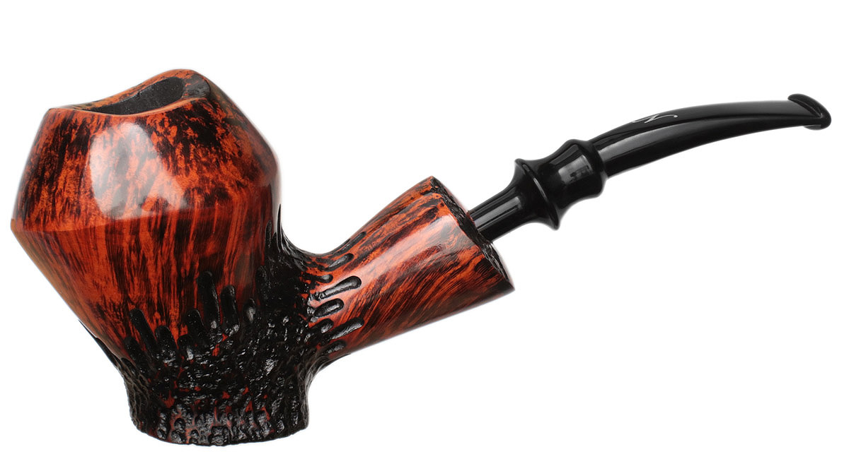 Nording: Partially Rusticated Freehand Sitter (Oversized) Tobacco Pipe