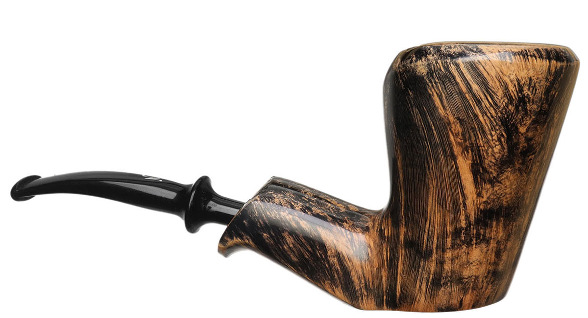 Nørding: Black Grain Bent Dublin Sitter (Oversized) Tobacco Pipe