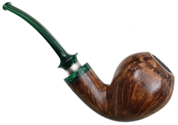 Nording: Classic Smooth Bent Acorn with Silver (13) Tobacco Pipe