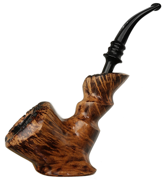 Nørding: Black Grain Freehand Sitter (Oversized) Tobacco Pipe