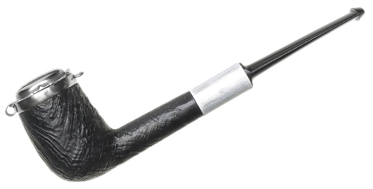 Clay Pipes Retro Briar Sandblasted Billiard with Wind Cap
