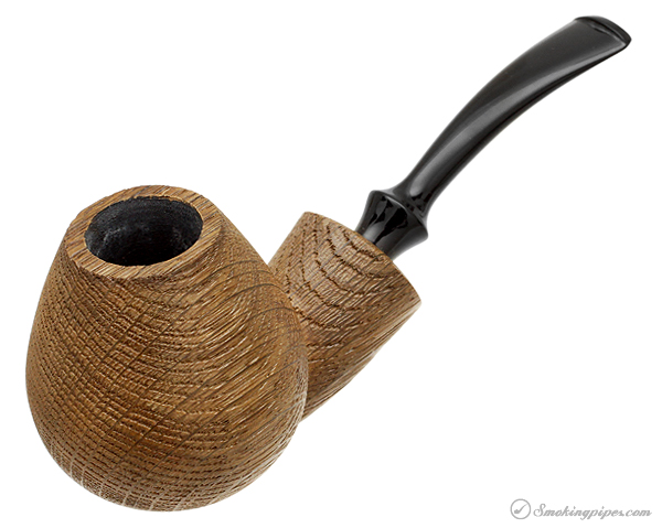 Werner Mummert: Sandblasted Old Oak Bent Brandy Tobacco Pipe