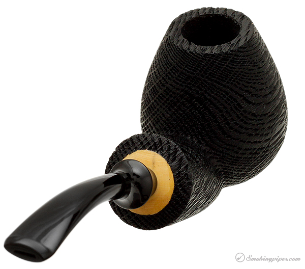 Werner Mummert: Sandblasted Old Oak Bent Brandy Tobacco Pipe