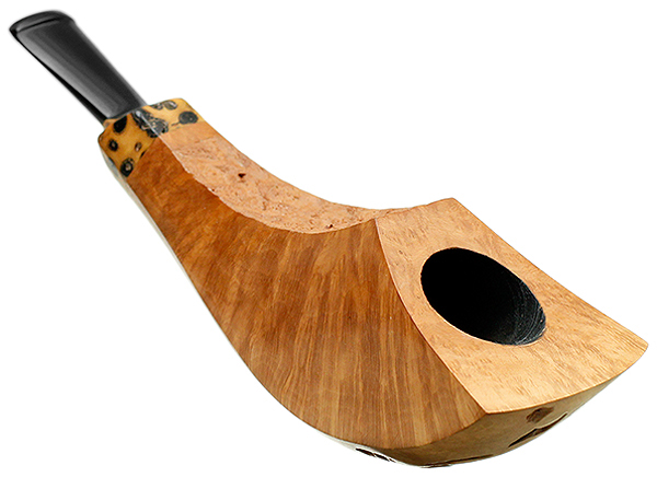 Werner Mummert: Partially Sandblasted Paneled Horn with Uxi Nut Tobacco ...