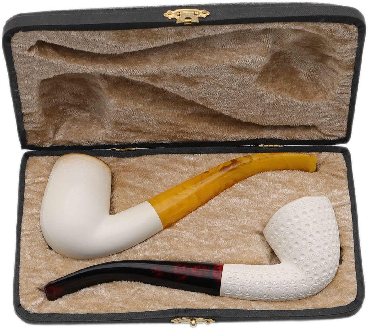 AKB Meerschaum Two Pipe Set (with Case)