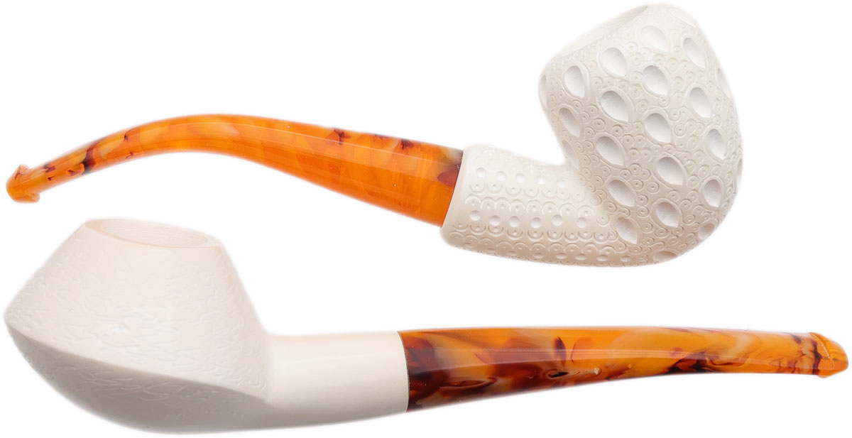 AKB Meerschaum Two Pipe Set (with Case)