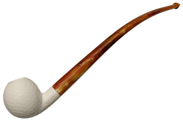 AKB Meerschaum Carved Bent Ball Churchwarden (Muhsin) (with Case) | Buy ...