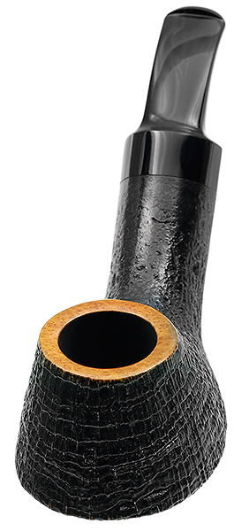 Tsuge Ikebana: Sandblasted Volcano (Kikuchi) (C) (084) Tobacco Pipe