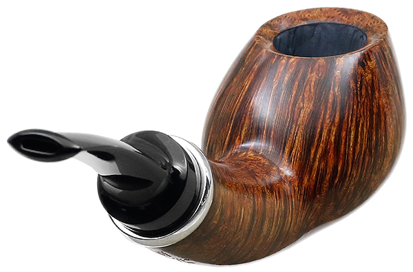 Lan Zhenjun: Smooth Bent Apple with Silver Tobacco Pipe