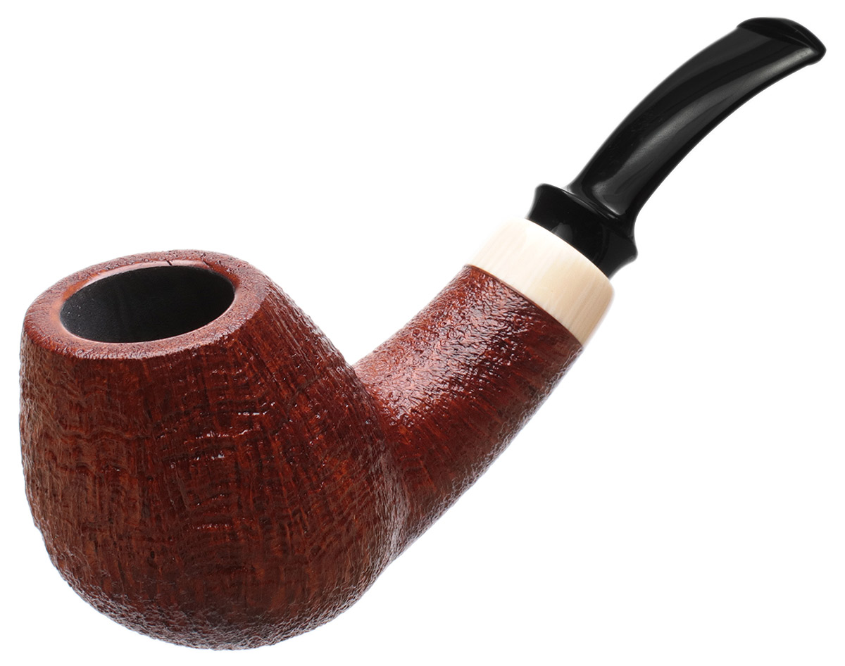 Alexander Hasty Sandblasted Bent Brandy with Ivorite