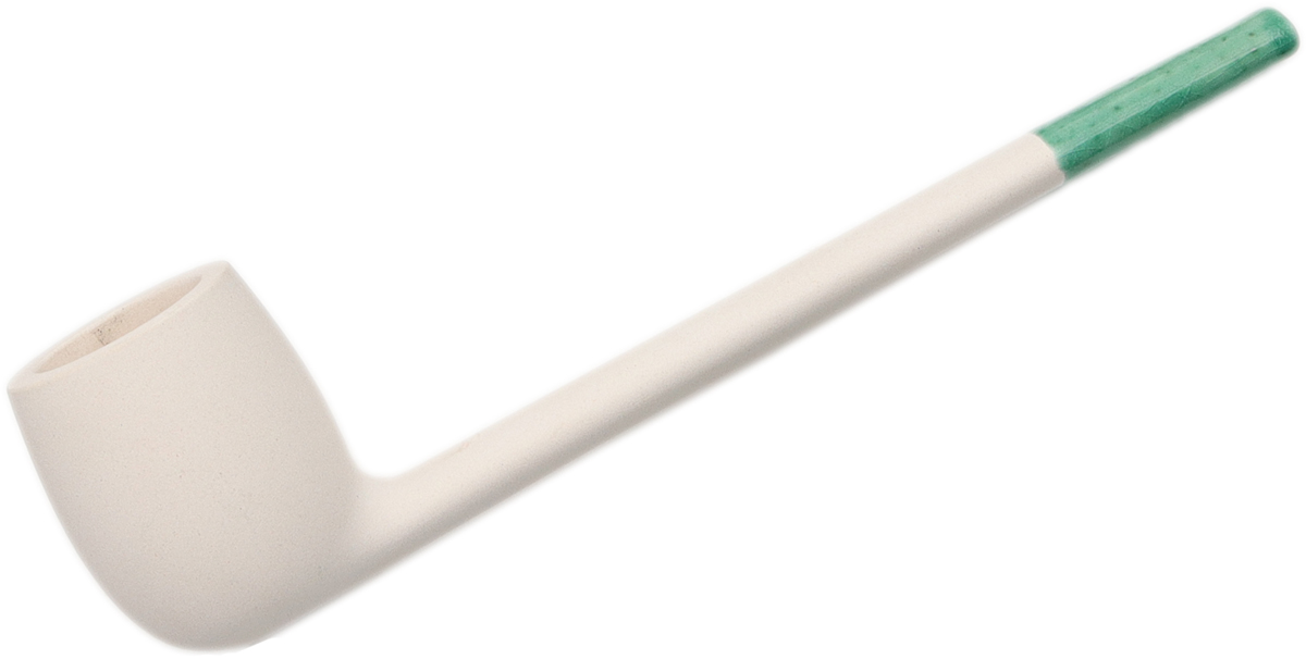 Canadian One with Glazed Mouthpiece - Clarin Clay Pipes