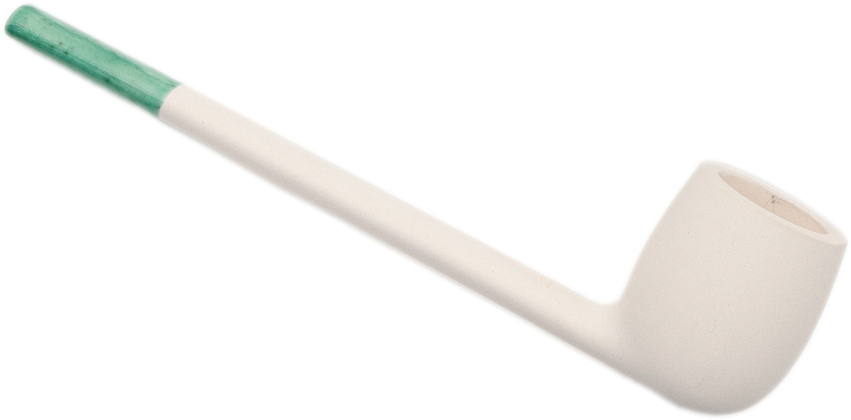 Canadian One with Glazed Mouthpiece - Clarin Clay Pipes