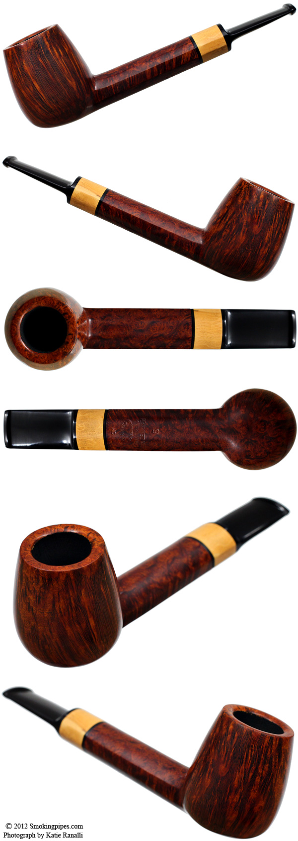 Danish Estate S. Bang Smooth Lumberman with Boxwood (6) (9mm)