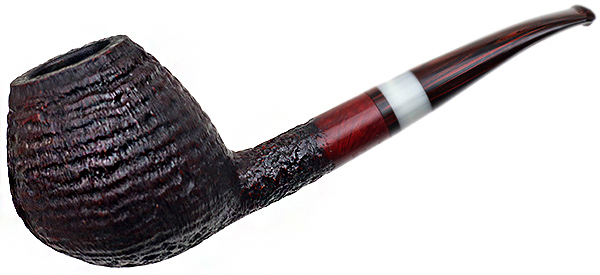 Danish Estates: Bjarne Nielsen Rusticated Bent Brandy (F) Tobacco Pipe