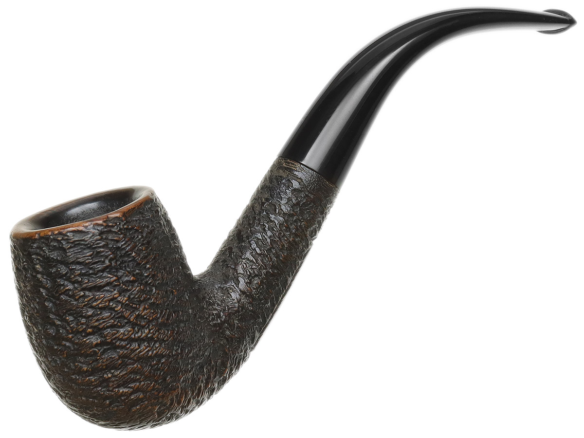 English Estate Sasher Rusticated Bent Billiard (959R) (by Sasieni)