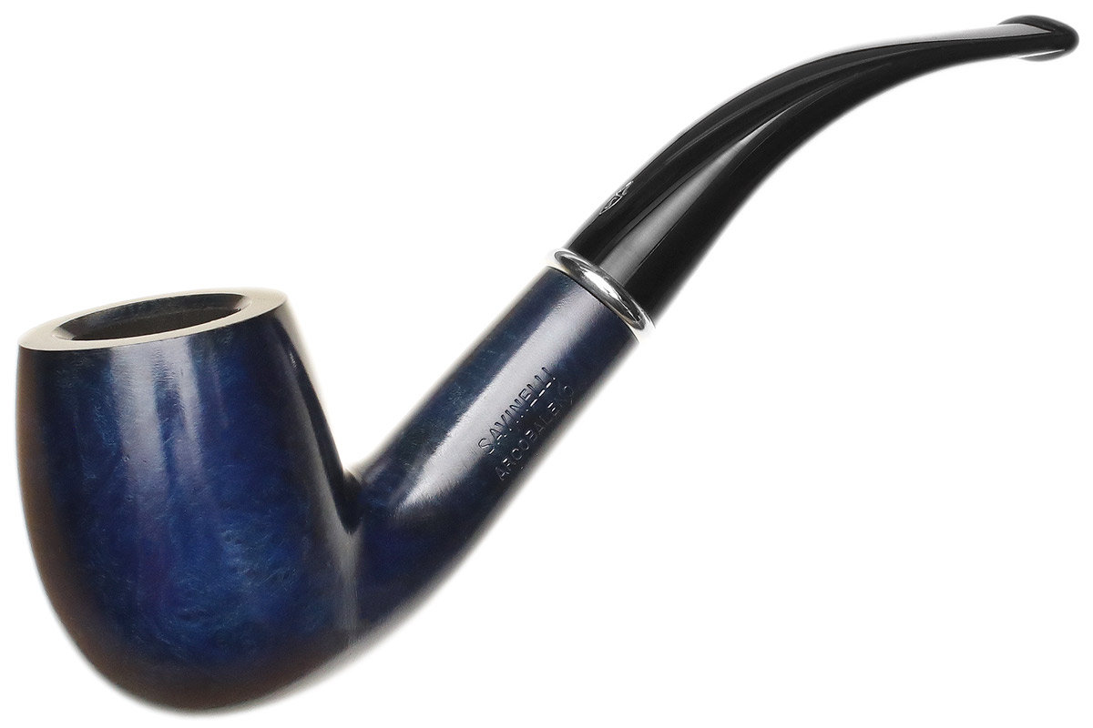 Italian Estate Savinelli Arcobaleno Smooth Blue (606 KS) (6mm) (Unsmoked)